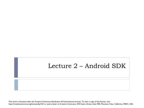 Ppt Lecture 2 Android Sdk Powerpoint Presentation Free Download