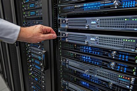 Premium Photo Engineer Deploying Virtual Machines On A Server Cluster