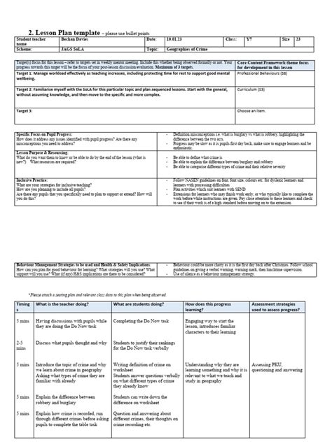 What Is Crime Lesson Plan Pdf Learning Lesson Plan