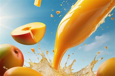 Fruit Juice Poster Design Premium Ai Generated Image