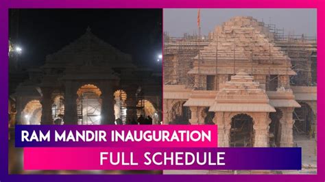 Ram Mandir Inauguration Full Schedule Ram Lallas Idol Installation