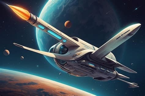 Premium Photo Retro Rocket