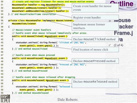 Ppt Gui Programming Using Java Mouse Events Powerpoint Presentation Id