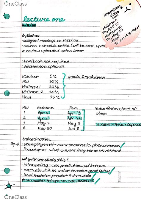Econ 100c Midterm Exam Guide Comprehensive Notes For The Exam 88 Pa Oneclass