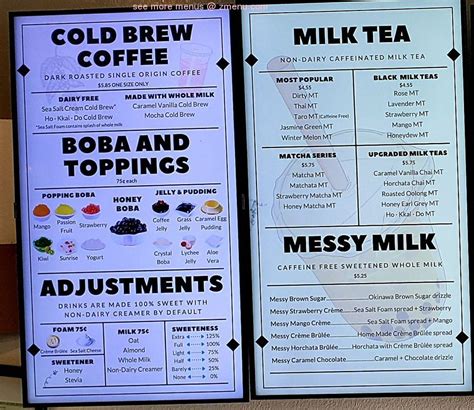 Online Menu Of Tea Be Honest Restaurant Palm Desert California 92260