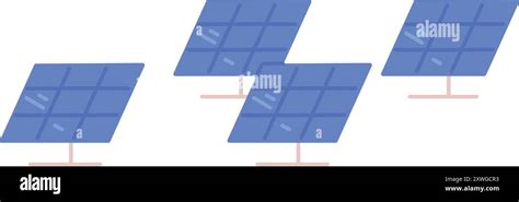 Solar Panel Color Icon Renewable Sun Energy Isolated On White Background Stock Vector Image