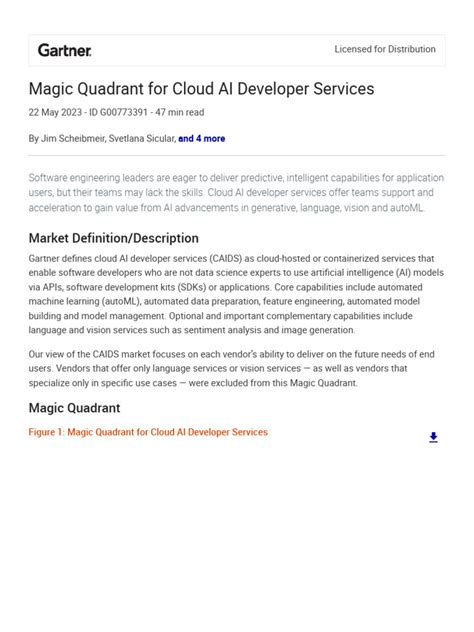 Gartner Aws Ai Pdf Baidu Artificial Intelligence