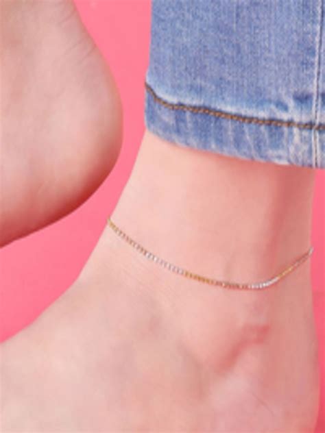 Buy Zavya 925 Sterling Silver Rhodium Plated Anklet Anklet For Women