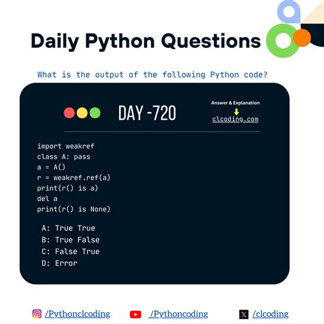 Python Coding Challenge Day 720 What Is The Output Of The Following Python Code ~ Computer