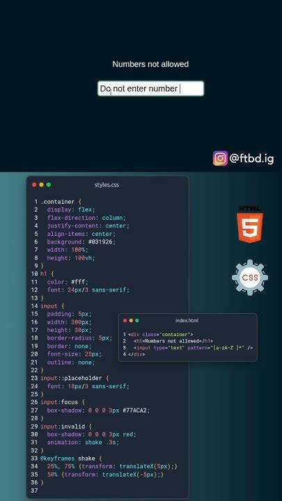 Awesome Input Validation Using Html Css Youtube