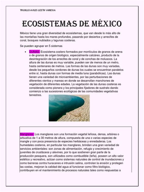 Ecosistemas De México Pdf Isla Mangle