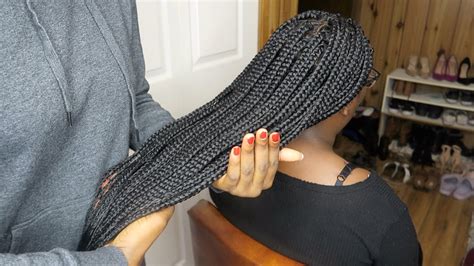 Flawless Box Braids On A Thick Natural Hair Youtube