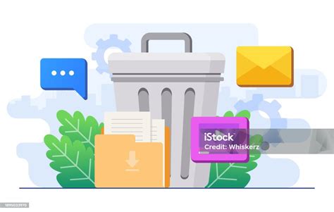 Delete Concept Flat Illustration Vector Template Deleting Data And Move