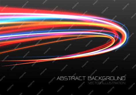 Premium Vector Fast Speed Curve Motion Black Background