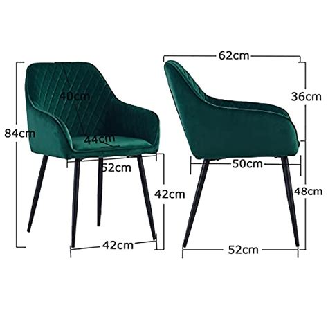 Keivvakn Green Velvet Dining Chairs Set Of 2 Modern And Comfortable