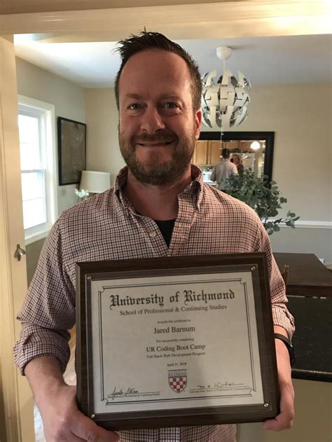 Jared Barnum On Linkedin Thank You University Of Richmond Coding Bootcamp
