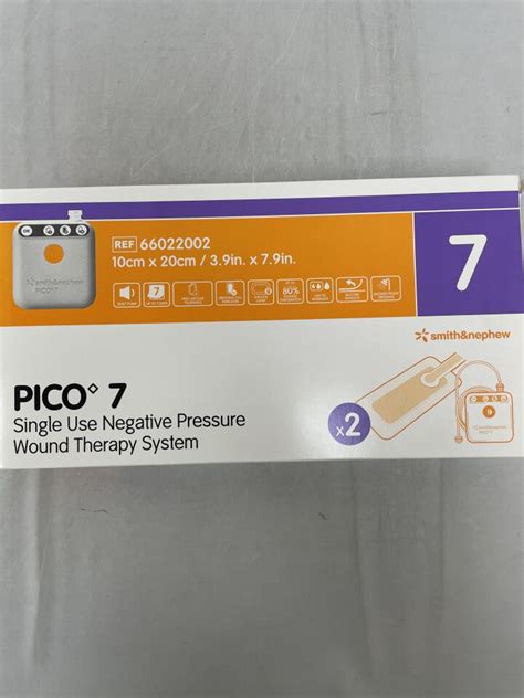 New Smith And Nephew 66022002 Pico 7 Npwt System Wtwo Dressings 10cm X