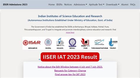 Iiser Iat 2023 Result Announced Get Direct Link Here Education News