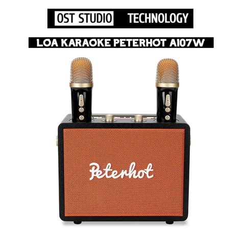 Loa Karaoke Bluetooth Peterhot A107w Tặng Kèm 2 Micro Phiên Bản Mới Độc