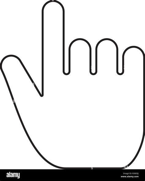 Hand Point Select Declare Index Finger Forefinger For Click Concept