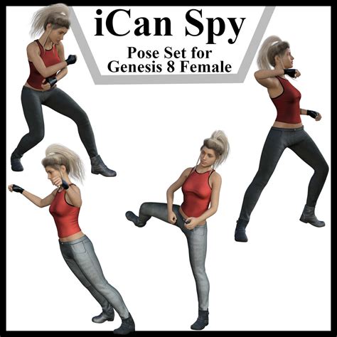 ICan SPY Poses For Genesis 8 Female G8F In Daz Studio 3D Figure