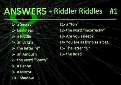 The Riddler Riddles
