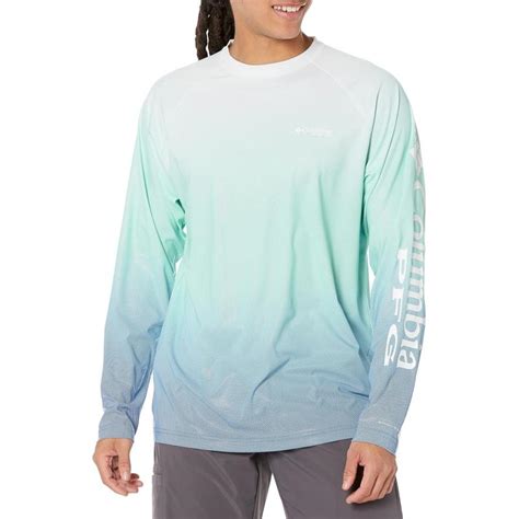Columbia Mens Terminal Deflector Printed Long Sleeve Gulf Stream Gradient Columbia Outlet