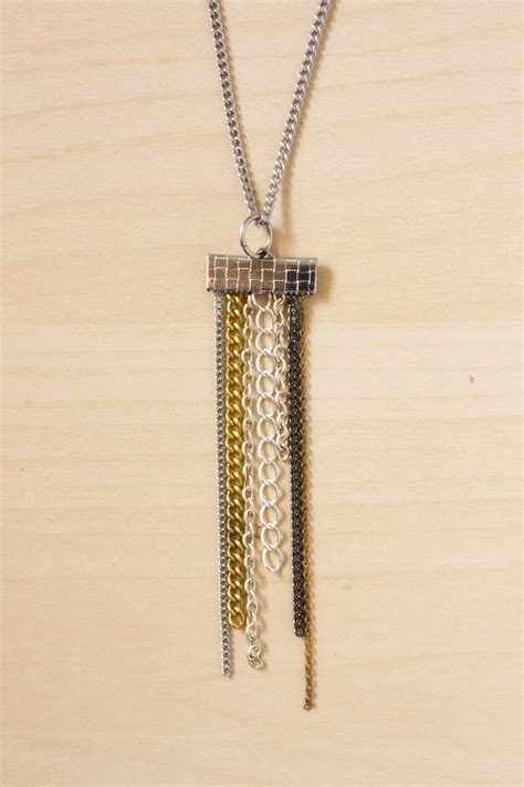 How To Make A Chain Fringe Necklace Diy Tutorial Using Leftover Chains
