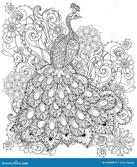Vector Illustration Of The Firebird Peacock Stock Vector