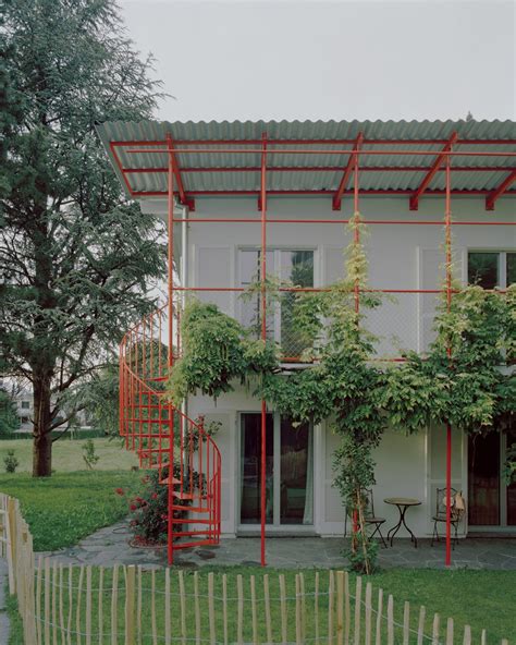 Striking Red Steelwork Marks Transformation Of 1960s Liechtenstein Home