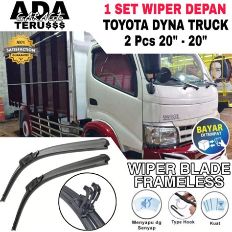 Jual Wiper Blade Frameless Mobil Truck Toyota Dyna Sepasang Ukuran Full Karet Anti
