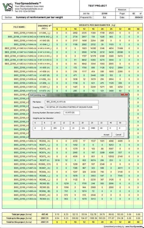 Reinforcement Bar Bending Schedule Software Etpmember