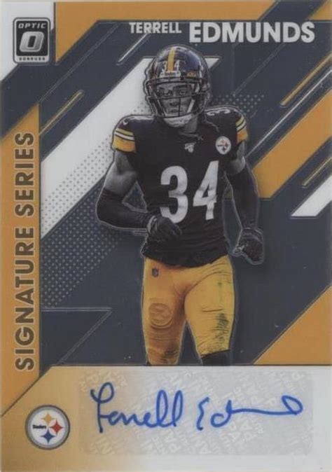 2020 Panini Donruss Optic Signature Series Terrell Edmunds Ss Te Au