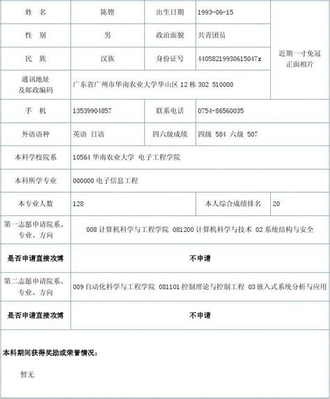 华工申请表 word文档在线阅读与下载 无忧文档
