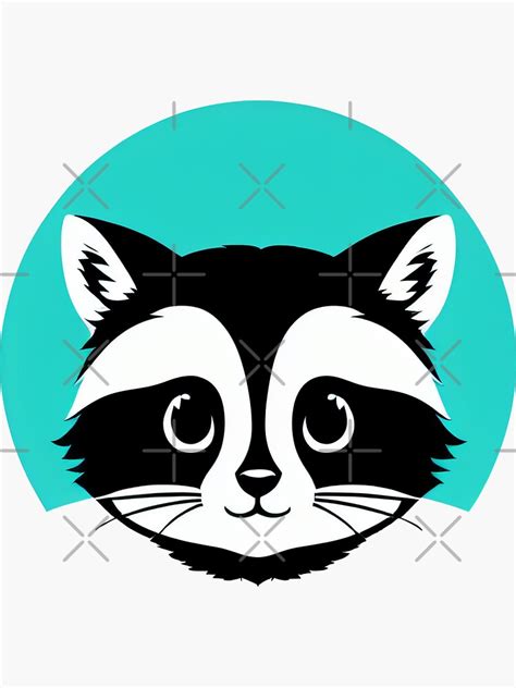 Raccoons Cute Cartoon Raccoon Sticker For Sale By Drosoman Redbubble