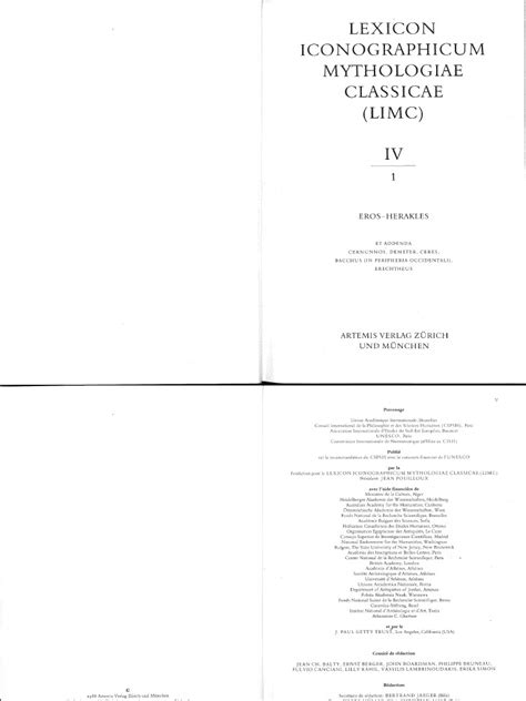 Limc Iv 1 Eros Herakles Pdf