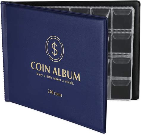 MUDOR Coin Collection Holder Album For Collectors 240 Pockets Coin