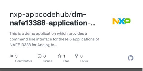 github nxp appcodehub dm nafe13388 application examples this is a