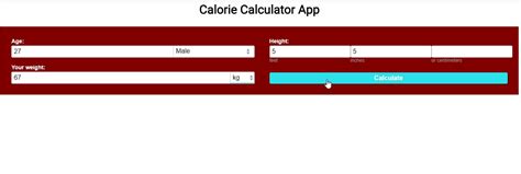 Calorie Calculator App Using Hmtlandcss In Vanillajs With Source Code