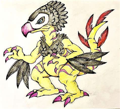 My Partner Line I Designed For Parrotmon R Digimon