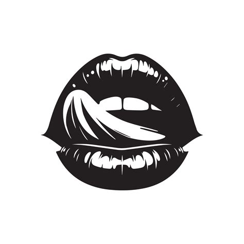 AI Generated Sexy Woman S Lips Open Mouth Licking Tongue Sticking Out 41947221 Vector Art At
