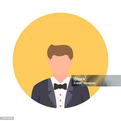 Icône Plate Avatar Serveur Élément Plat De Conception De Symbole