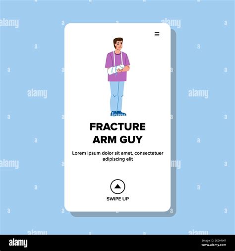 Fracture Arm Guy Vector Stock Vector Image And Art Alamy