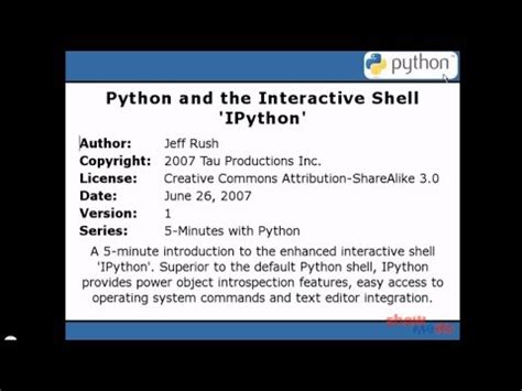 Python And The Interactive Shell IPython YouTube