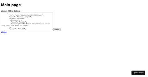 Preview Widget On Iframe Codesandbox