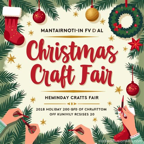 Craft Fair Flyer Ideas Christmas Market Poster Design Template With