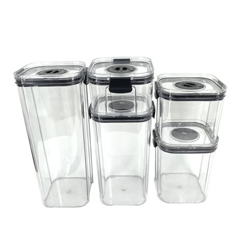 Potes Herméticos Kit 5 Porta Mantimentos Indicador De Data