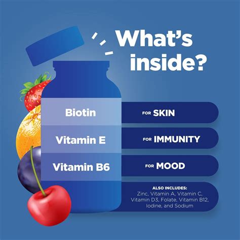 Mens Natural Multivitamin Gummies With Zinc Vitamin D C A And Biotin