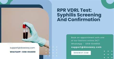 Rpr Vdrl Test Syphilis Screening And Confirmation Doseway