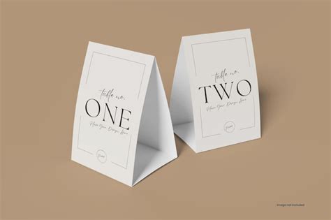 Premium Psd Table Tent Mockup